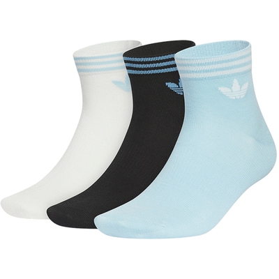 adidas阿迪达斯三叶草男女ORI TREF ANK 3P休闲袜子KF4997