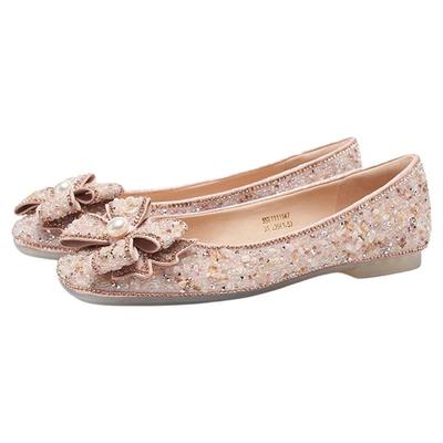 星期六优雅时尚蝴蝶结闪耀浅口单鞋春季款舒适正装女鞋SSE1111147