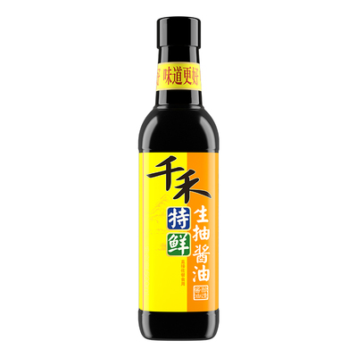 千禾特鲜生抽500mL酿造特香凉拌菜炒菜增鲜提味酱油家用厨房YLS
