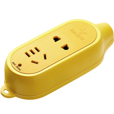 公牛摔不烂工程插座防摔防爆防水地拖无线工地用插头插排插板a03