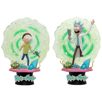 【自营】野兽王国瑞克和莫蒂Rick and Morty手办瑞克穿越场景摆件