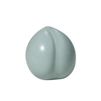 汝窑桃喜手把件手上把玩物件解压桌面寿桃小摆件陶瓷随身盘玩礼物