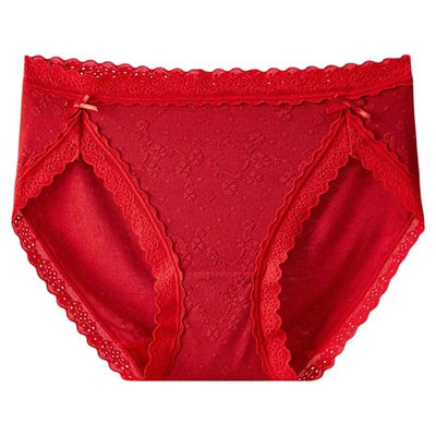 秘语女士内裤本命年红色结婚新年抗菌无痕短裤62127-62128-62129