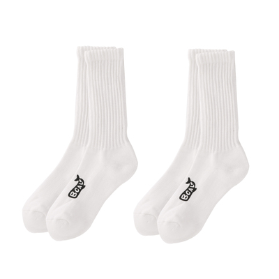 BCALM日系两双纯棉中长筒袜子