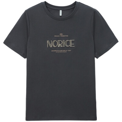 商场同款植绒字母休闲T恤