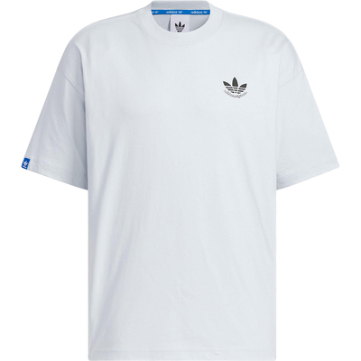 Adidas/阿迪达斯官方正品三叶草男士针织简约休闲印花短袖JN1675