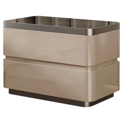 墨乔意式轻奢实木烤漆床头柜