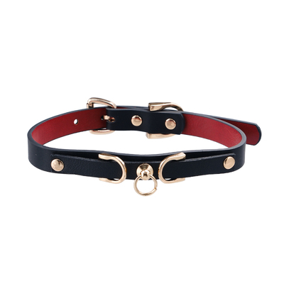 PUPPYRIDER头层牛皮黑项圈