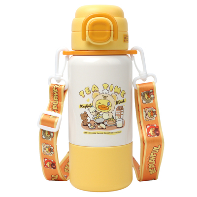 小黄鸭一盖双饮316不锈钢保温杯