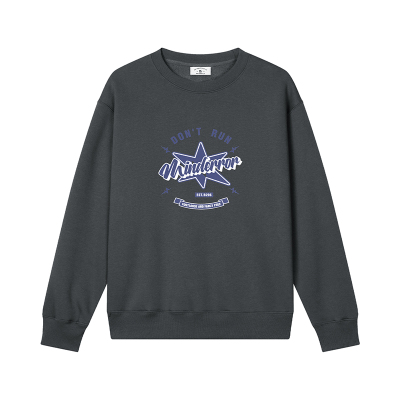 MindError星星Logo印花圆领卫衣