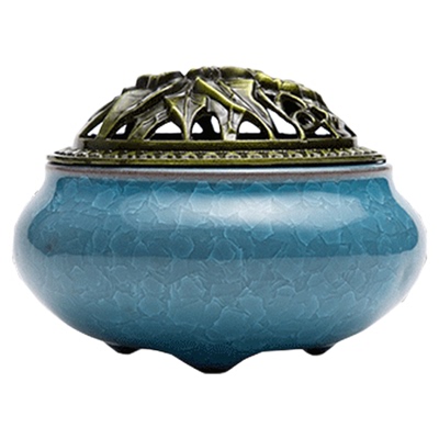 迦印堂陶瓷檀香炉家用室内冰裂