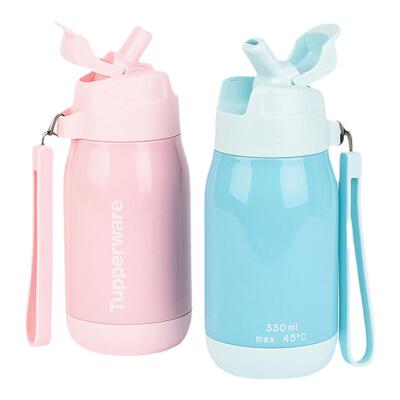 特百惠330ml不锈钢吸管保温杯