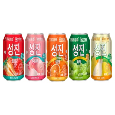 韩国风味吉韩源泰网红饮料葡萄草莓甜橙雪梨蜜桃果肉果汁饮品饮料