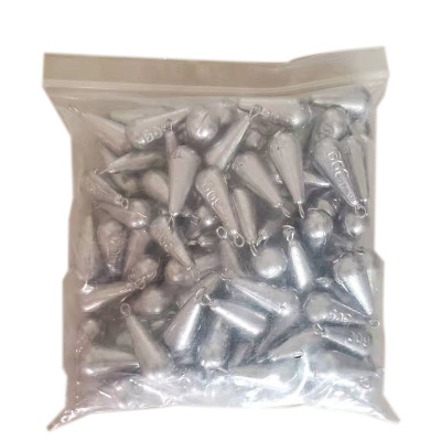 包邮水滴铅坠足克钓鱼七尺青竿