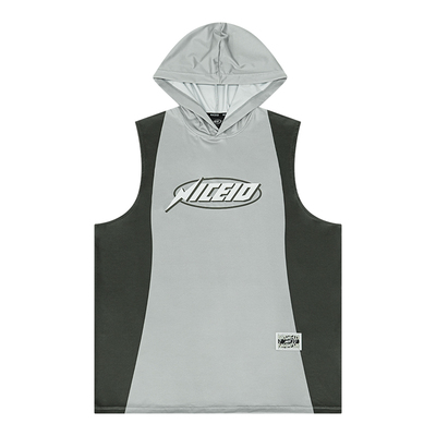 NICEID NICE连帽篮球背心投篮服热身训练服透气运动宽松无袖上衣