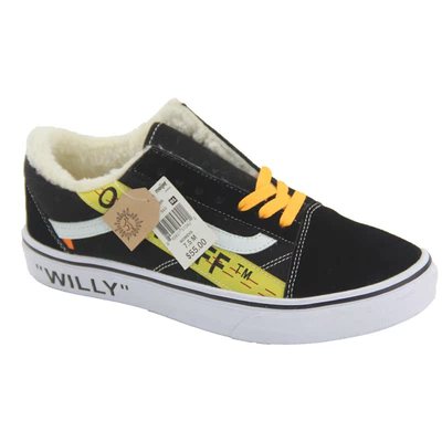 复古板鞋男女鞋情侣加绒系带