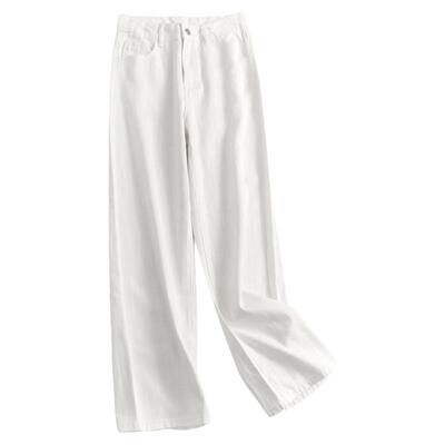 百搭气质阔腿裤女裤牛仔裤长裤