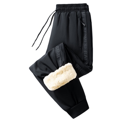 啄木鸟冬季羊羔绒长裤男加绒加厚