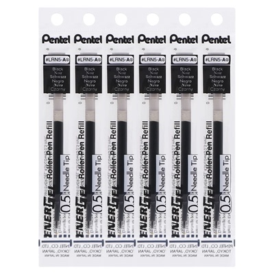 盒装日本pentel派通笔芯黑色Lrn5按动速干笔芯10支