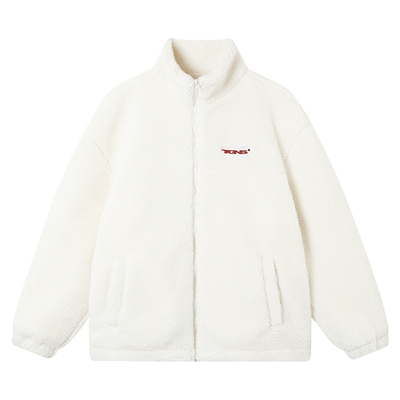 TGNS周也同款仿羊羔毛情侣装外套