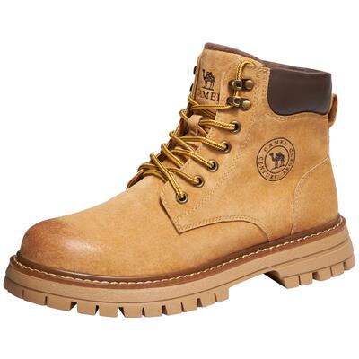 骆驼马丁靴复古英伦男大黄靴