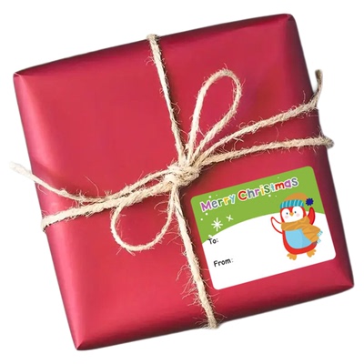 圣诞老人卡通贴纸Merry Christmas节日装饰标签贴儿童手工DIY礼物封口贴元旦新年包装装饰贴纸礼盒创意礼品