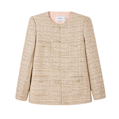 MOFAN摩凡春新款柔和桃色短外套