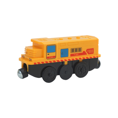 儿童木质电动轨道火车头车厢套装