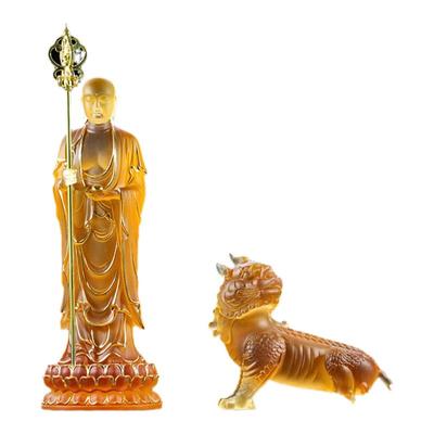 琉璃居家供奉佛堂谛听地藏像摆件