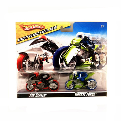 HotWheels风火轮速度循环摩托车赛车手合金车盒装带人偶摩托车