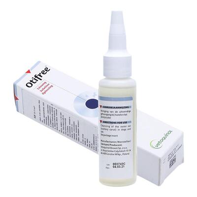 法国威隆Otifree耳舒犬60ml 狗猫预防耳螨除耳垢日常护理滴耳液