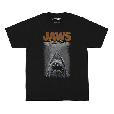 大白鲨Jaws经典恐怖电影纯棉短袖