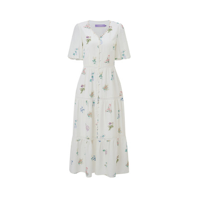 MAXRIENY植物印花连衣裙