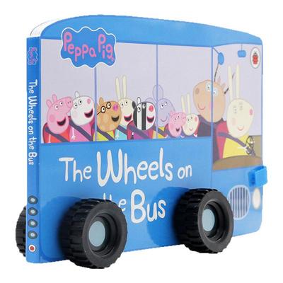 Peppa Pig The Wheels on the Bus 粉红猪小妹 英文原版绘本 带车轮子小猪佩琦 轮子上的巴士 造型玩具书 廖彩杏