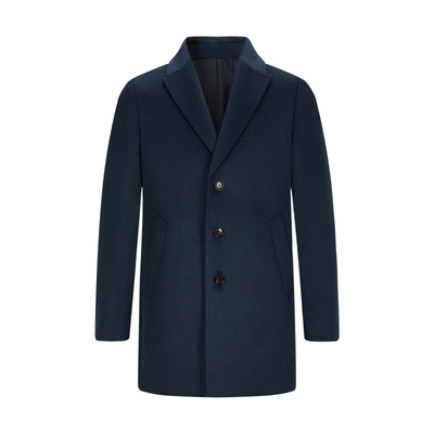 【100%澳洲羊毛】EMZ鄂尔多斯25冬季中长款高定剪裁羊毛男士大衣