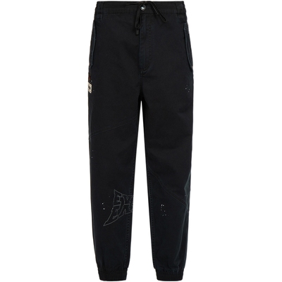 Evisu男士佛头贴布宽版束口裤