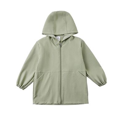 儿童长袖防水罩衣拉链羽绒服护衣