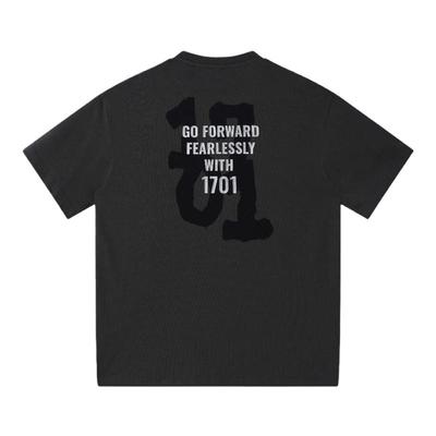 原创设计感宽松小众烫金半袖上衣