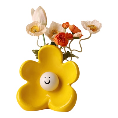 JOJO'SLIFEPD可爱笑脸陶瓷花瓶