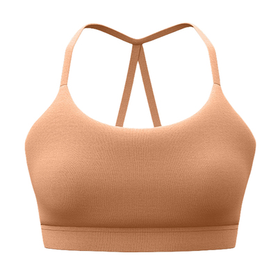 交叉美背固定胸垫运动内衣女聚拢定型跑步防震无钢圈瑜伽文胸背心