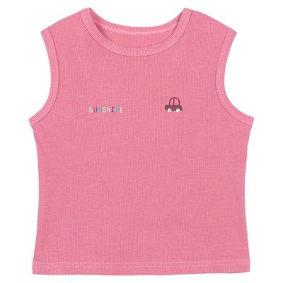 小O爸男婴童 宝宝百搭背心夏季2026新款婴儿外穿粉色无袖上衣