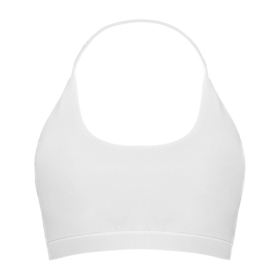 WellD TOUCH系列！冰皮挂脖U领短款背心女（含胸垫）内搭外穿吊带