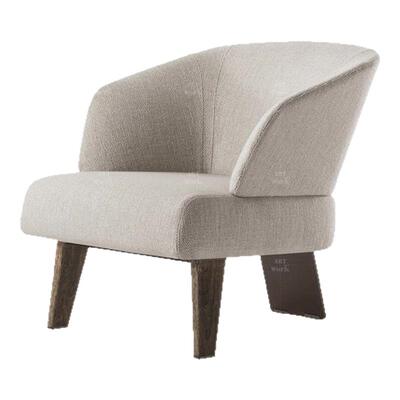 意式轻奢客厅里夫斯椅轻奢简约卧室真皮椅Reeves设计师单人沙发椅