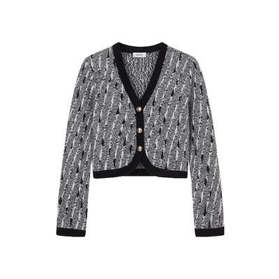 CRUSHCollection三色提花开衫