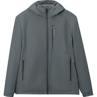 海澜之家双面穿连帽印花保暖夹克