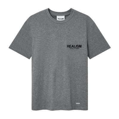 Realism短袖纯棉重磅T恤logo印花