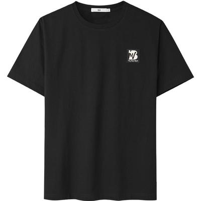 HLA/海澜之家舒适圆领短袖T恤春夏透气简约微弹上衣男