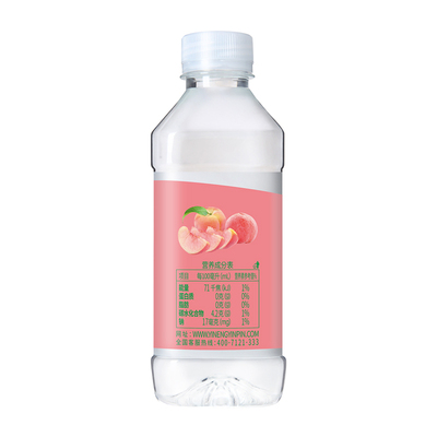 依能蜜桃味果味水苏打水无汽饮品饮料350ml单瓶装包邮添加蜂蜜