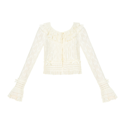 来信与诗·晨露 ｜WP原创副牌 荷叶边领蕾丝蝴蝶结三色开衫lolita