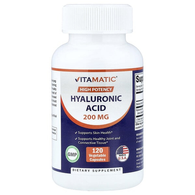 Vitamatic,优效，透明质酸，200 毫克，120 粒素食胶囊
